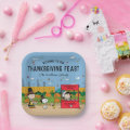 Peanuts | Charlie Brown Thanksgiving Add Your Name Paper Plates | Zazzle