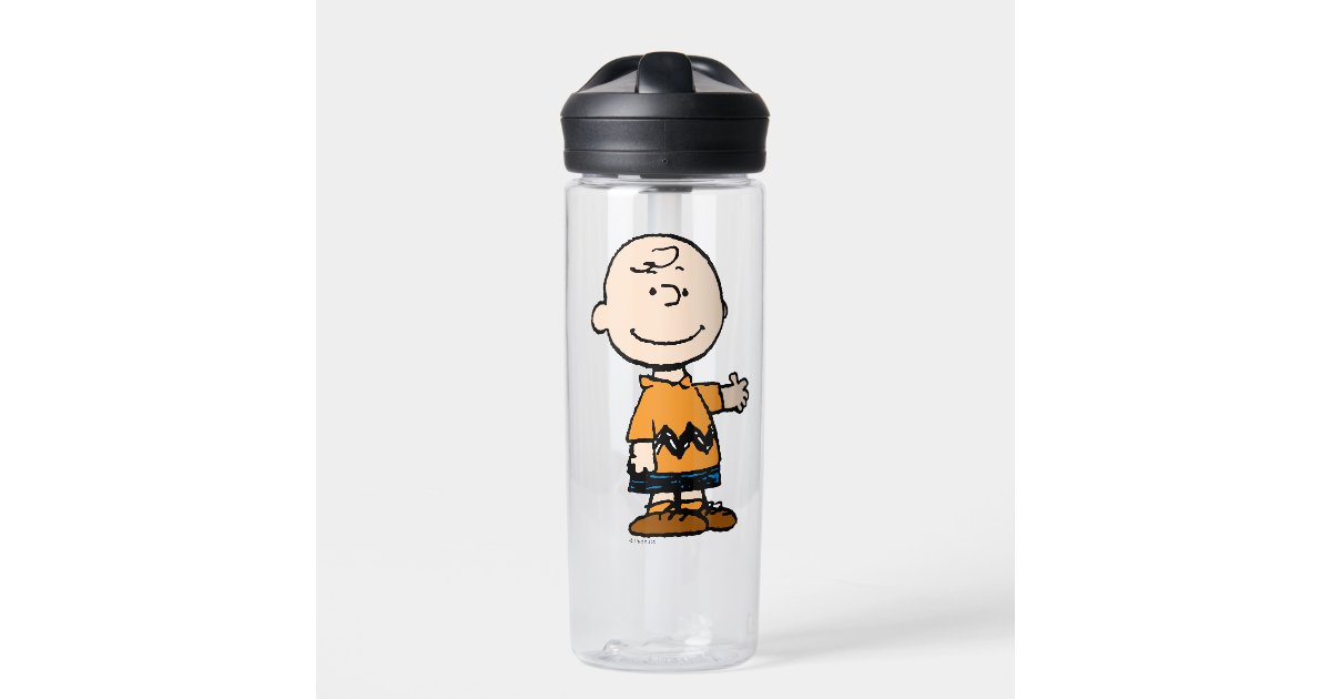 PEANUTS | Charlie Brown Water Bottle | Zazzle