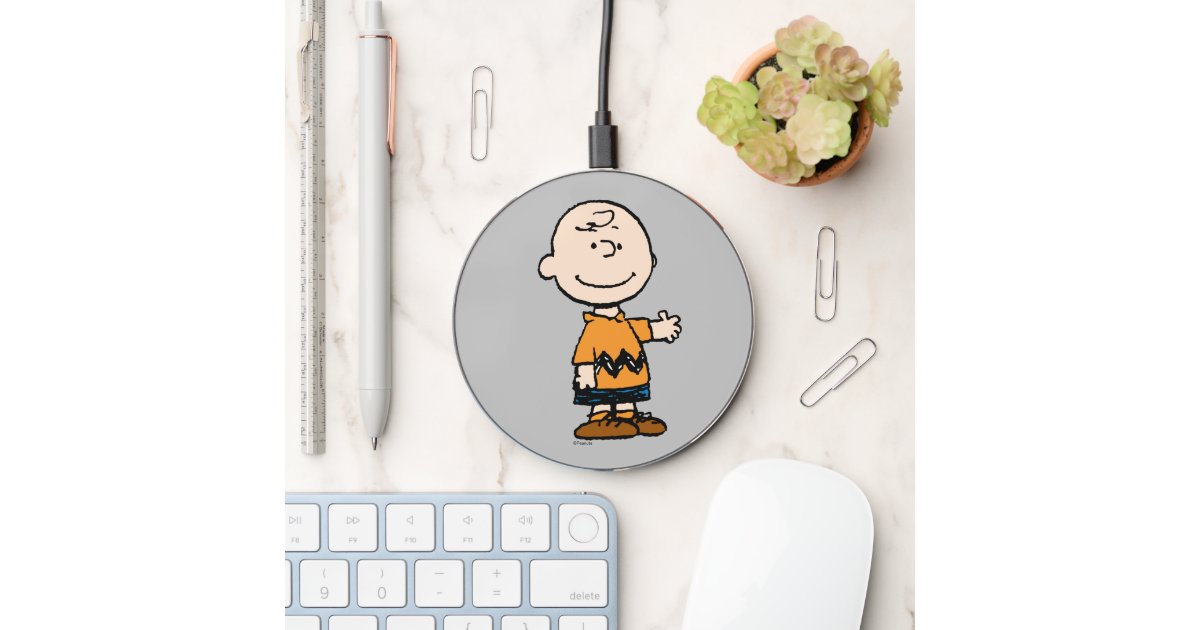 Peanuts | Charlie Brown Wireless Charger | Zazzle