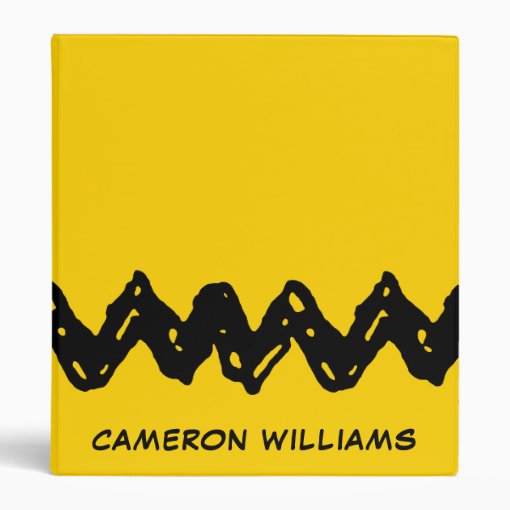Peanuts | Charlie Brown's Zig-Zag Shirt 3 Ring Binder | Zazzle