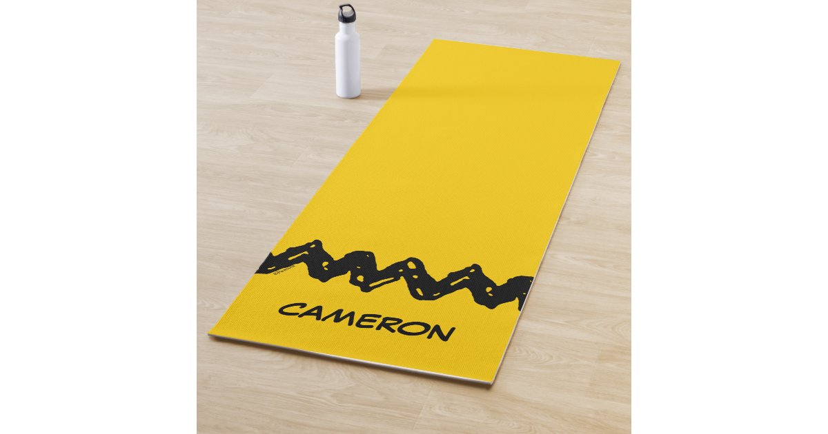 Peanuts | Charlie Brown's Zig-Zag Shirt Yoga Mat | Zazzle