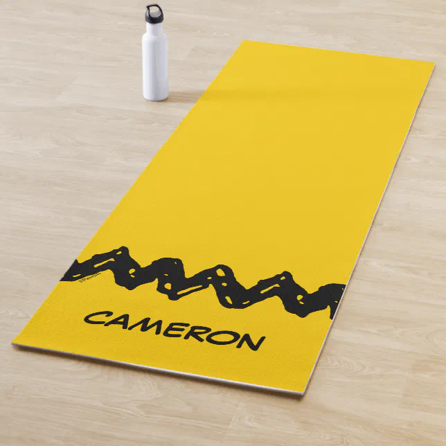 Peanuts | Charlie Brown's Zig-Zag Shirt Yoga Mat | Zazzle