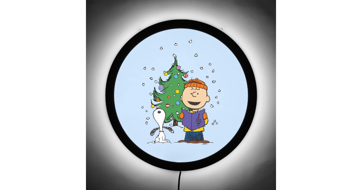 Peanuts | Christmas Caroling LED Sign | Zazzle