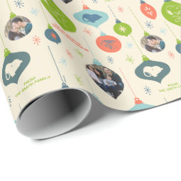 Peanuts - Christmas Ornaments | Family Photos Wrapping Paper | Zazzle