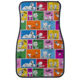 PEANUTS | Classic Comic Pattern Car Floor Mat | Zazzle