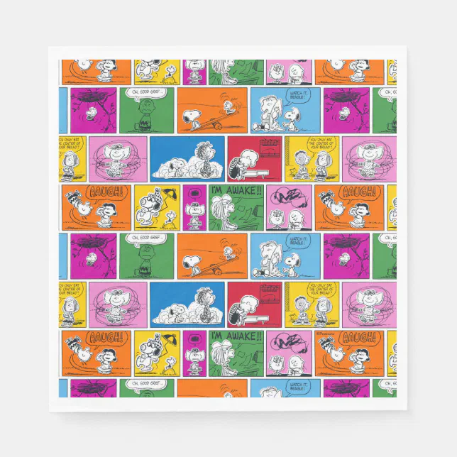 PEANUTS | Classic Comic Pattern Napkins | Zazzle