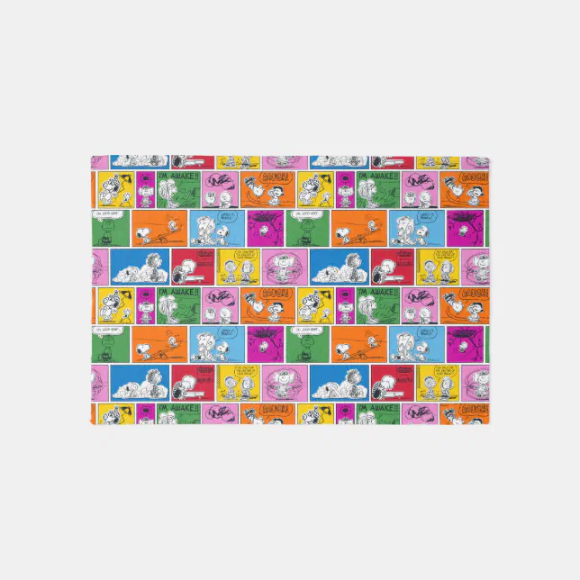 PEANUTS | Classic Comic Pattern Rug | Zazzle