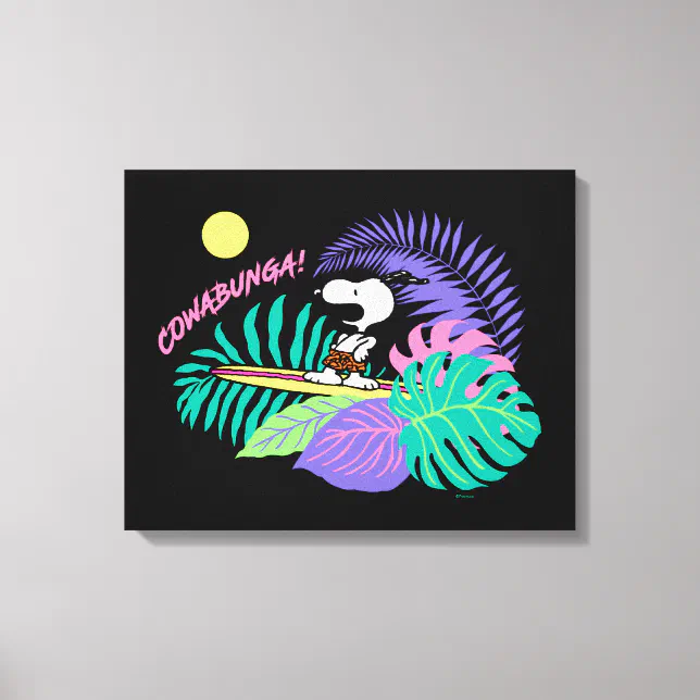 Peanuts | Cowabunga Snoopy Canvas Print | Zazzle