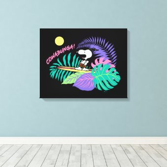 Peanuts | Cowabunga Snoopy Canvas Print | Zazzle