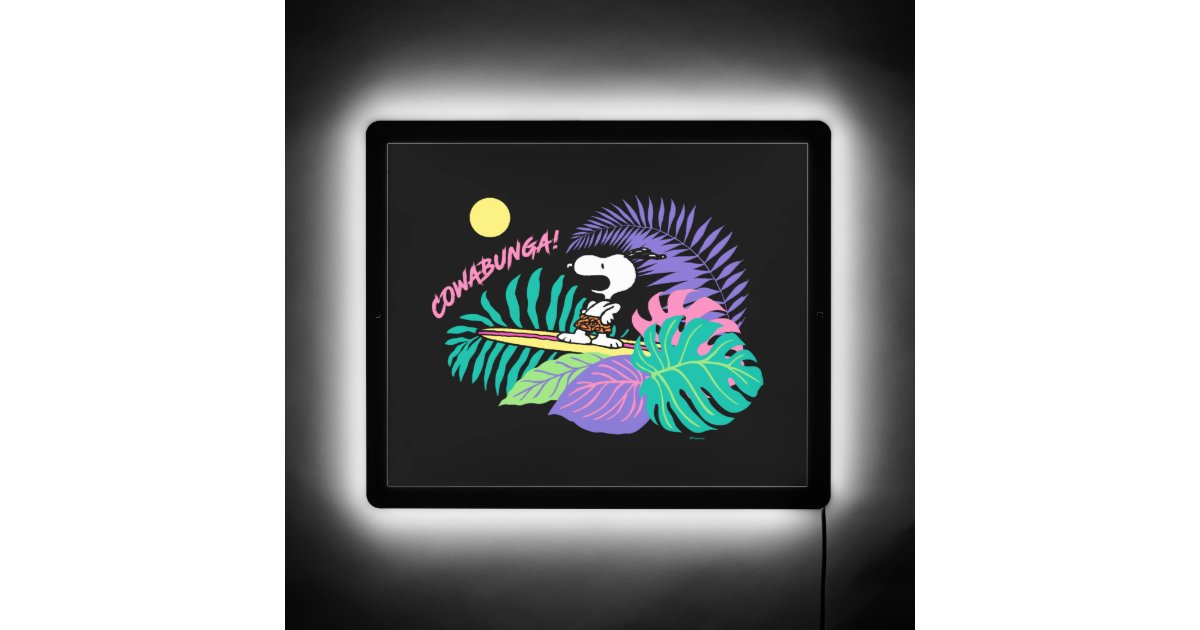 Peanuts | Cowabunga Snoopy LED Sign | Zazzle