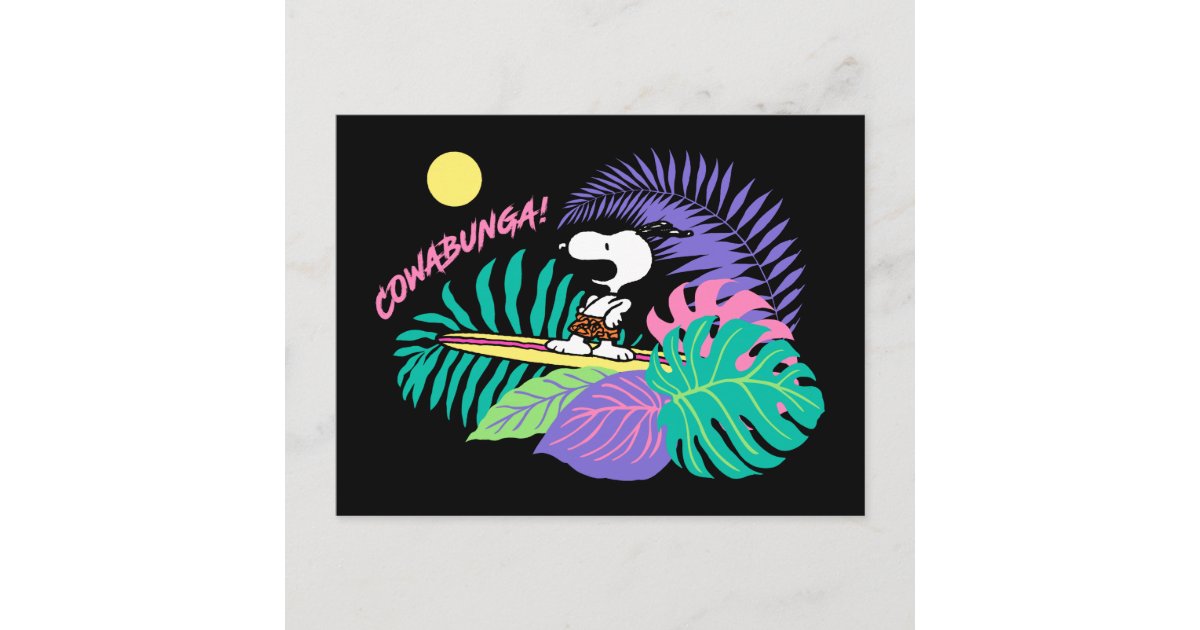 Peanuts | Cowabunga Snoopy Postcard | Zazzle
