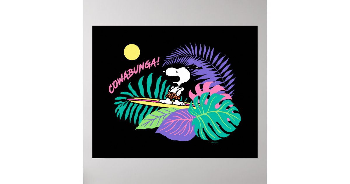 Peanuts | Cowabunga Snoopy Poster | Zazzle