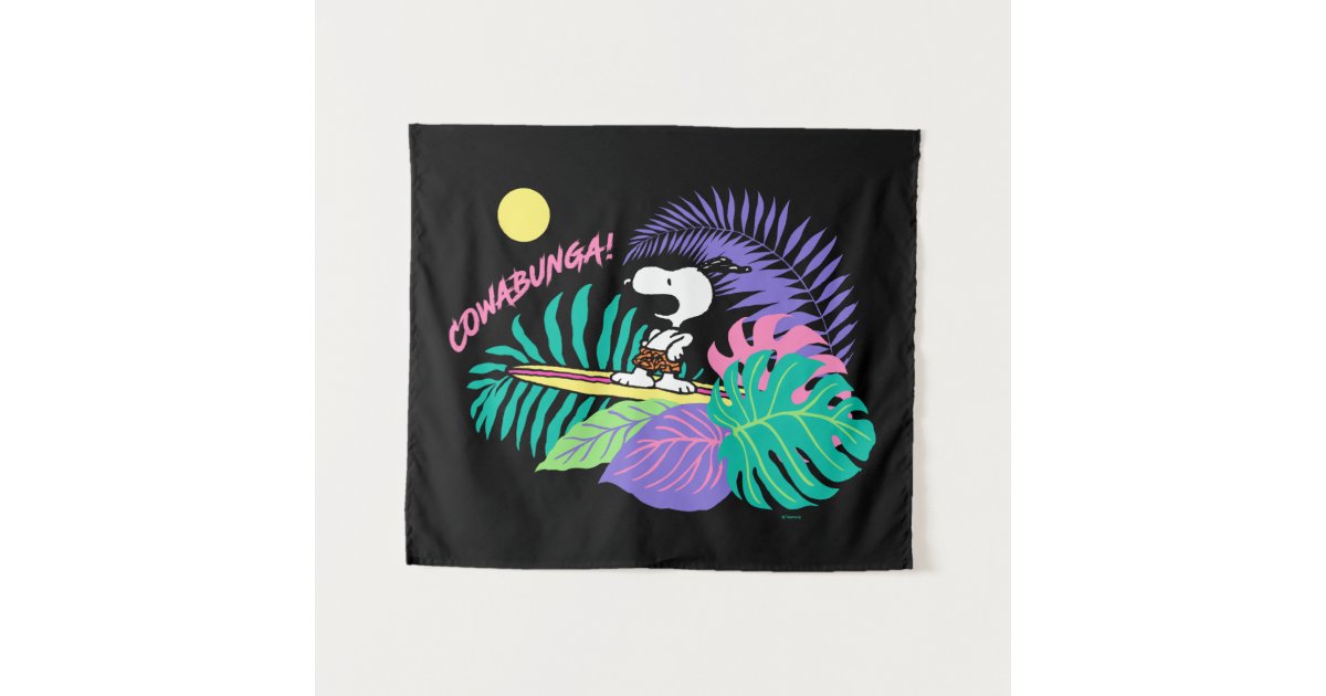 Peanuts | Cowabunga Snoopy Tapestry | Zazzle