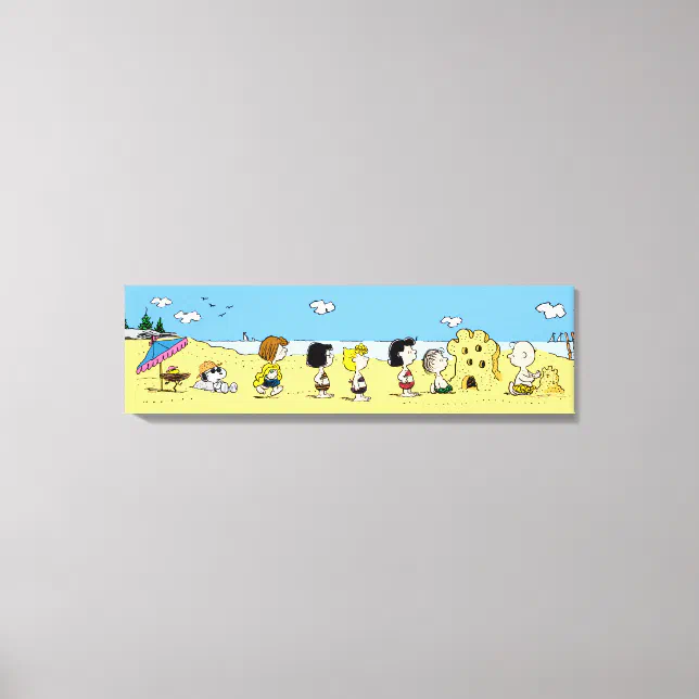 Peanuts | Day at the Beach Canvas Print | Zazzle