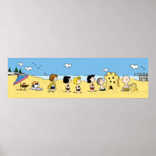 Peanuts | Day at the Beach Poster | Zazzle