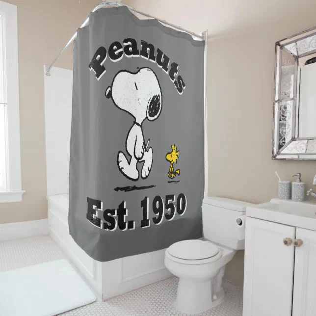 Peanuts Est. 1950 Shower Curtain | Zazzle