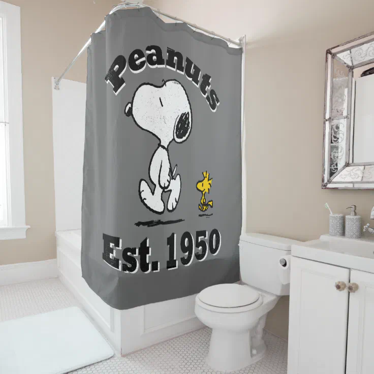 Peanuts Est. 1950 Shower Curtain | Zazzle
