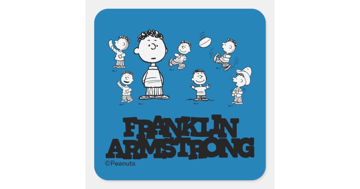 Peanuts | Franklin Armstrong Square Sticker | Zazzle