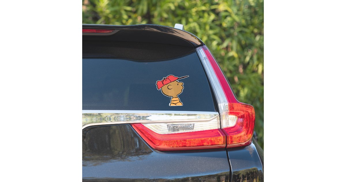 Peanuts | Franklin Baseball Cap Sticker | Zazzle