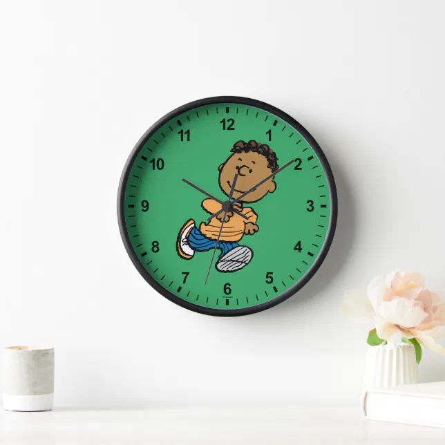 Peanuts | Franklin Running Clock | Zazzle