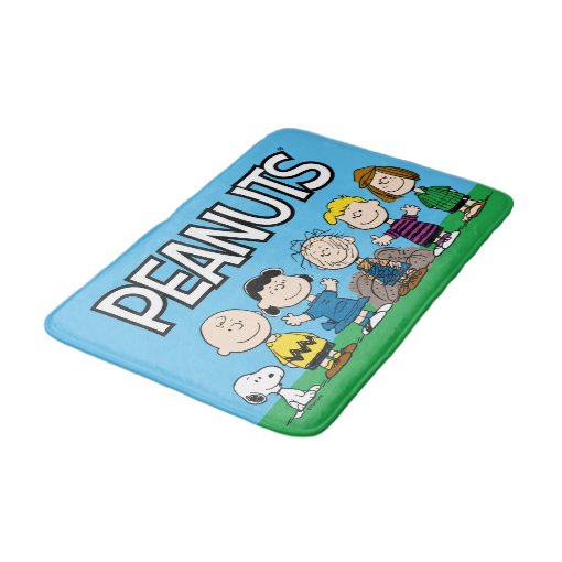 Peanuts Friends In A Row Bath Mat | Zazzle