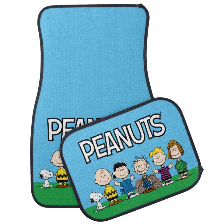Peanuts Friends In A Row Car Floor Mat | Zazzle