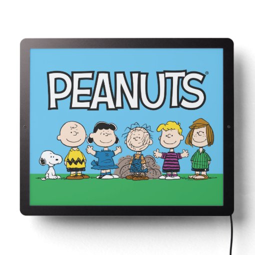 Peanuts Friends In A Row LED Sign | Zazzle