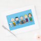 Peanuts Friends In A Row Rectangular Sticker | Zazzle