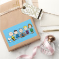 Peanuts Friends In A Row Rectangular Sticker | Zazzle