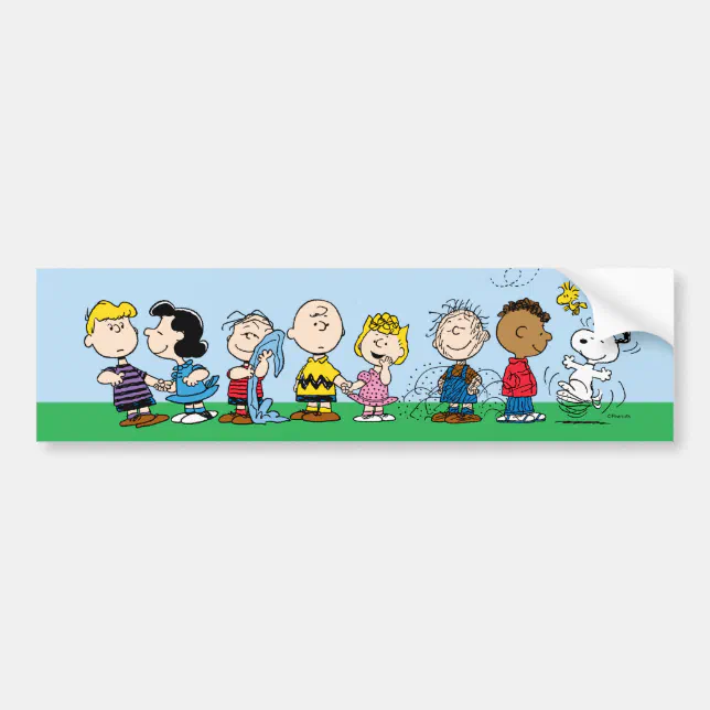 Peanuts Gang Group Lineup Bumper Sticker | Zazzle