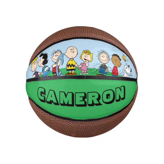 Peanuts Gang Group Lineup Mini Basketball | Zazzle