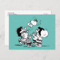 Peanuts Gang Lifting Snoopy Postcard | Zazzle