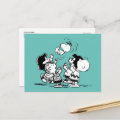 Peanuts Gang Lifting Snoopy Postcard | Zazzle