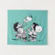 Peanuts Gang Lifting Snoopy Tapestry | Zazzle