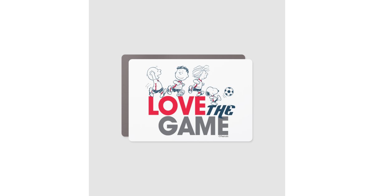Peanuts Gang - Love The Game Car Magnet | Zazzle