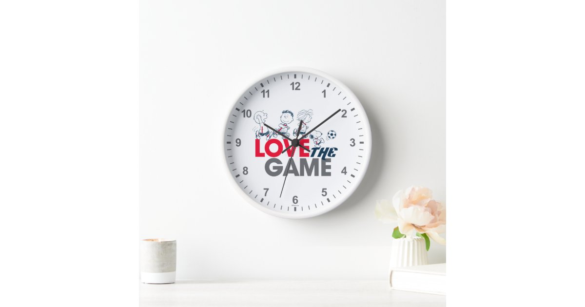 Peanuts Gang - Love The Game Clock | Zazzle