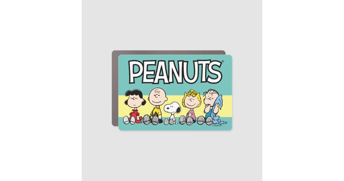 Peanuts Gang Sitting Together Car Magnet | Zazzle