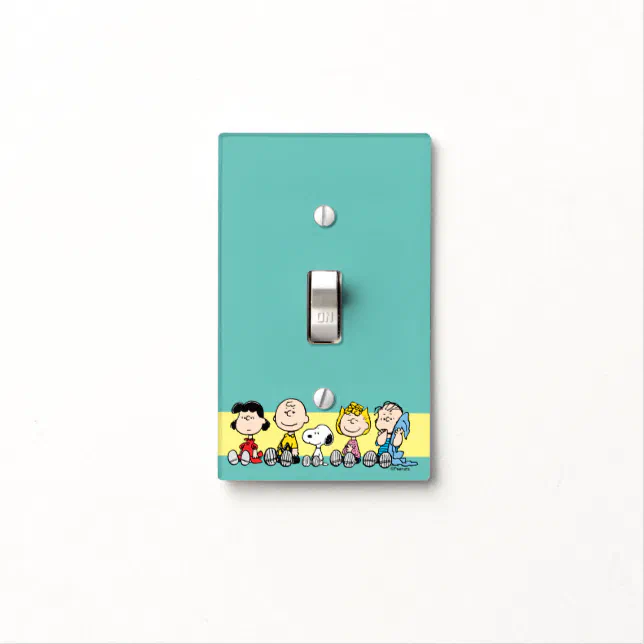 Peanuts Gang Sitting Together Light Switch Cover | Zazzle