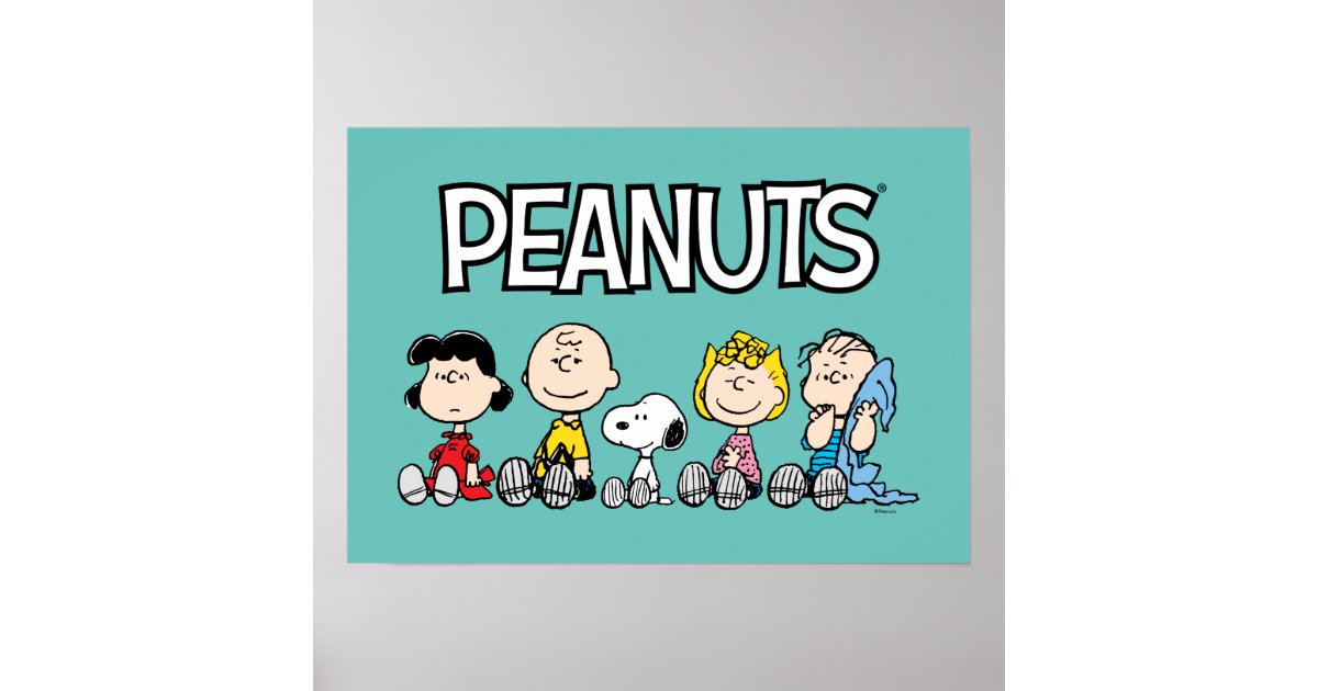 Peanuts Gang Sitting Together Poster | Zazzle