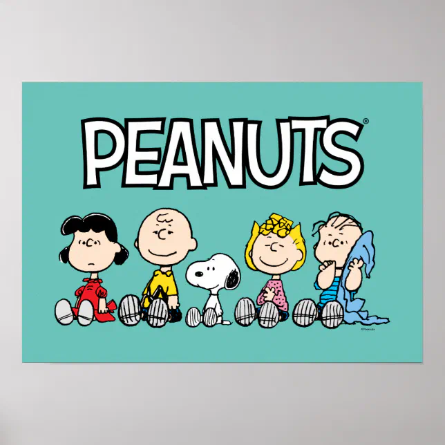 Peanuts Gang Sitting Together Poster | Zazzle