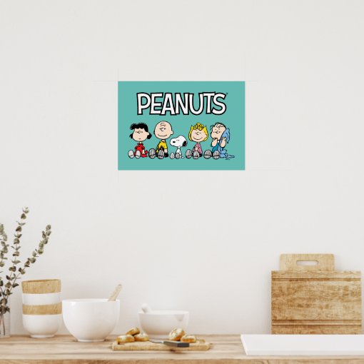 Peanuts Gang Sitting Together Poster | Zazzle