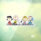 Peanuts Gang Sitting Together Window Cling | Zazzle