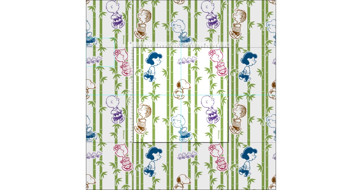 Peanuts Gang Sketch Print Bamboo Fabric | Zazzle