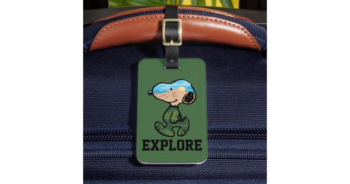 Peanuts | Great Outdoor Snoopy Luggage Tag | Zazzle