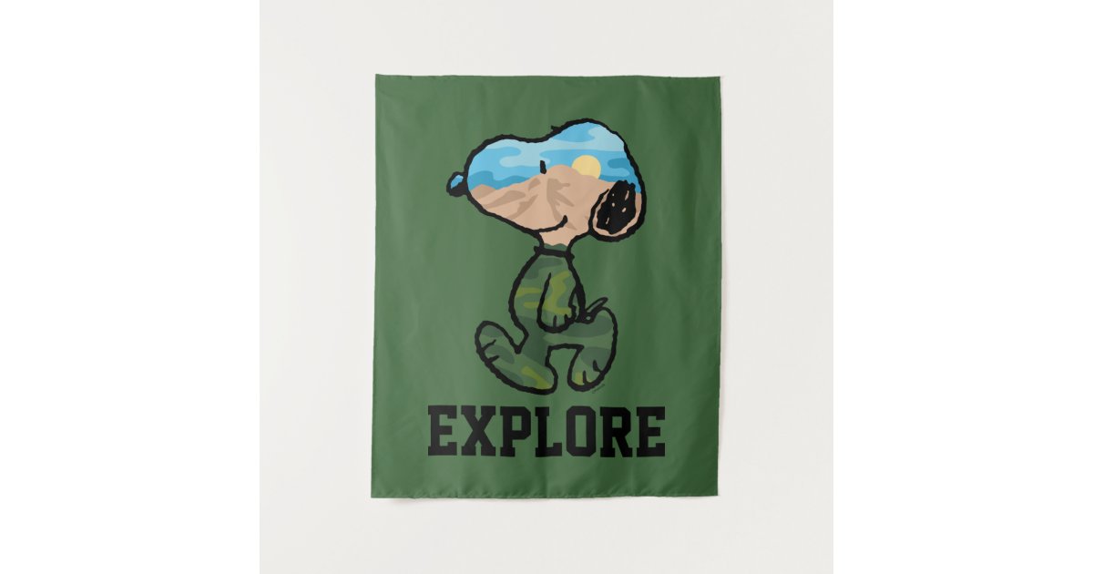 Peanuts | Great Outdoor Snoopy Tapestry | Zazzle