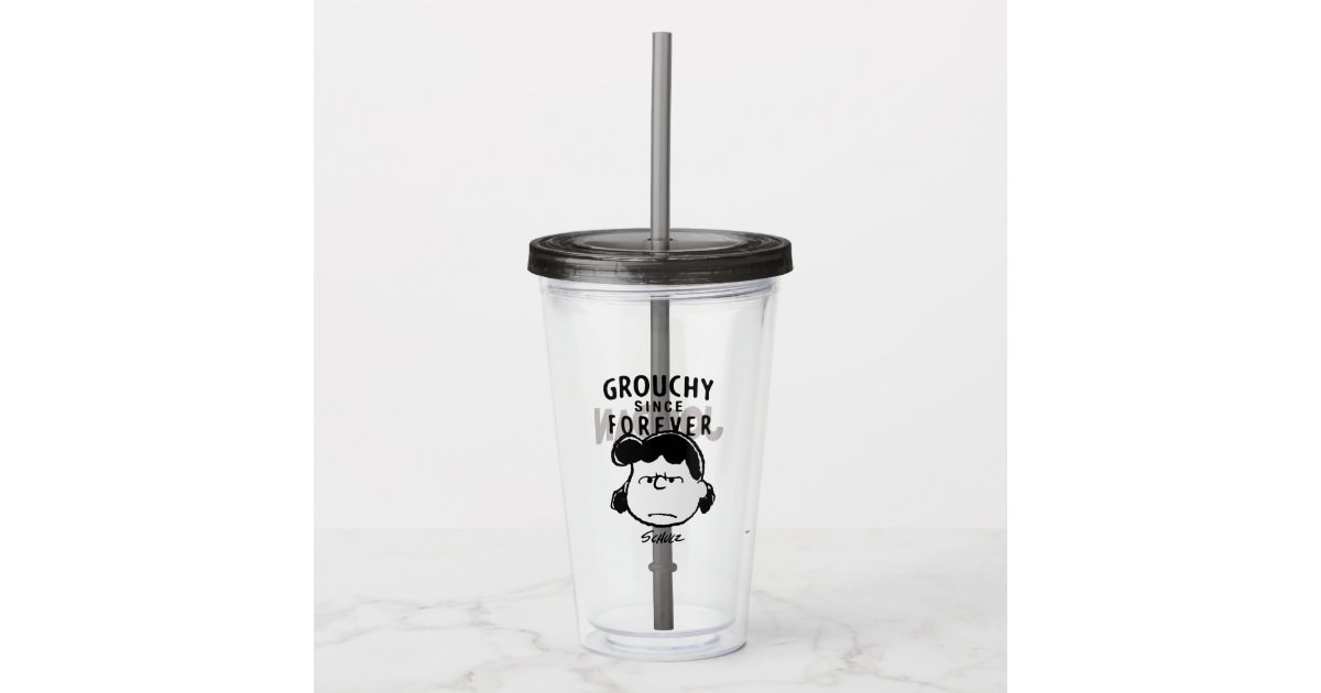 Peanuts | Grouchy Since Forever Lucy Acrylic Tumbler | Zazzle