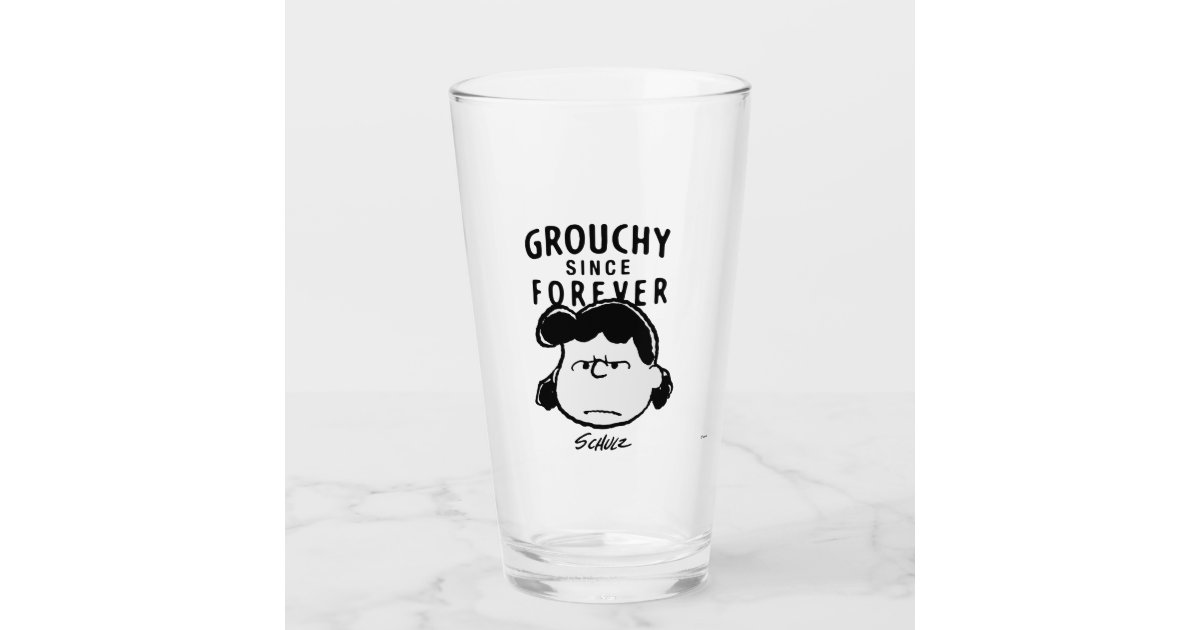 Peanuts | Grouchy Since Forever Lucy Glass | Zazzle