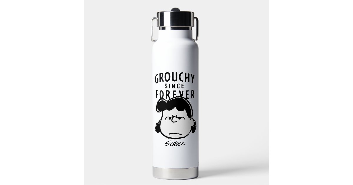 Peanuts | Grouchy Since Forever Lucy Water Bottle | Zazzle