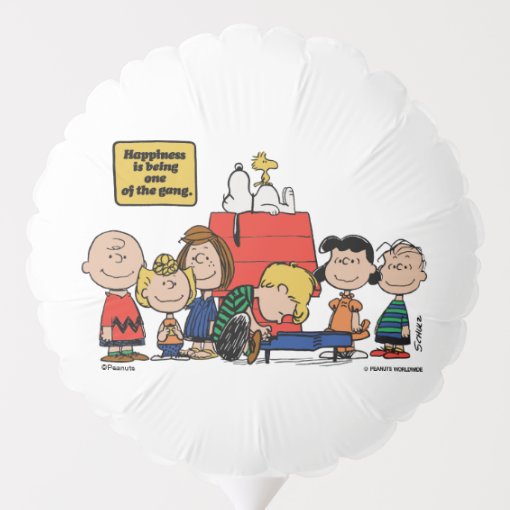 Peanuts | Happiness is Being One of the Gang Balloon | Zazzle
