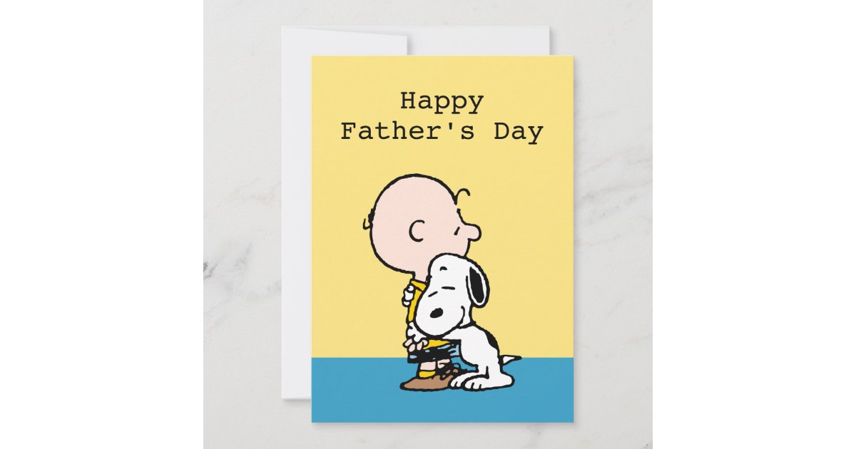 Peanuts | Happy Father's Day Hug Holiday Card | Zazzle
